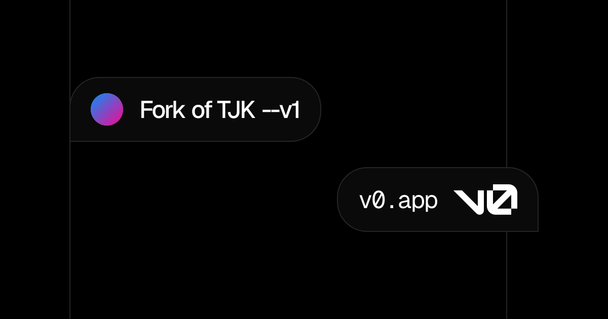 Fork of TJK --v1 – v0 by Vercel