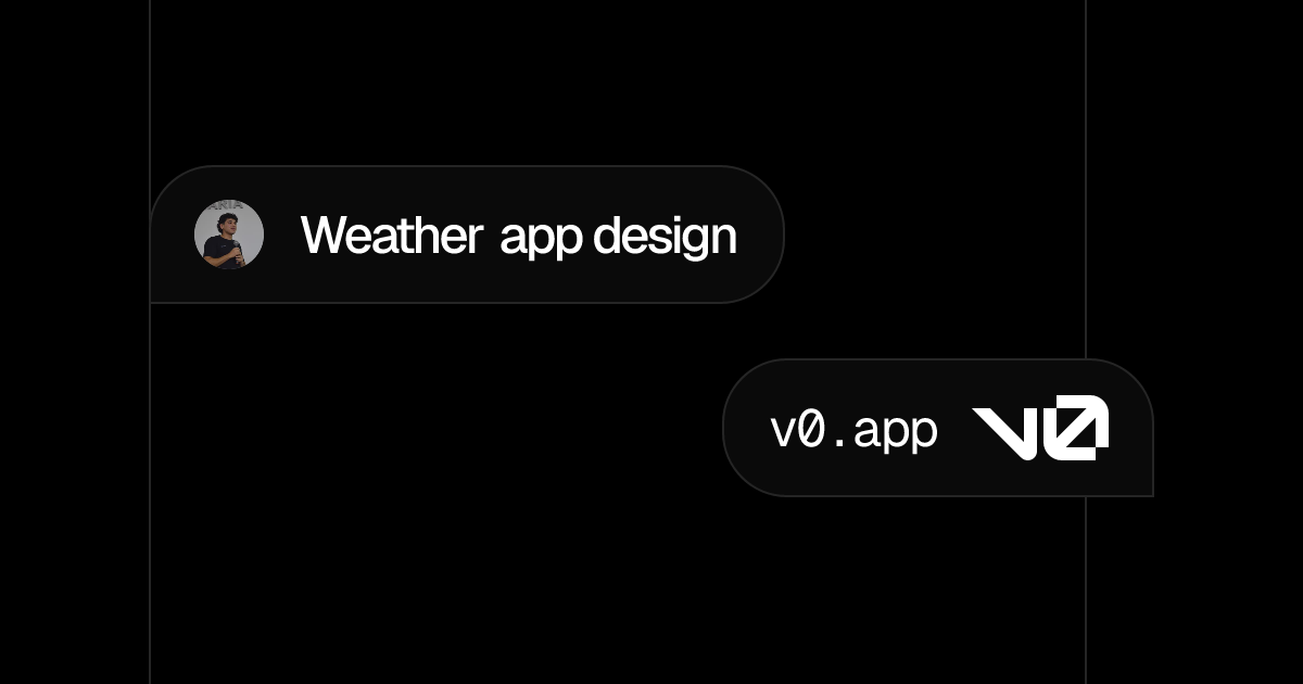 Weather app design – v0 by Vercel