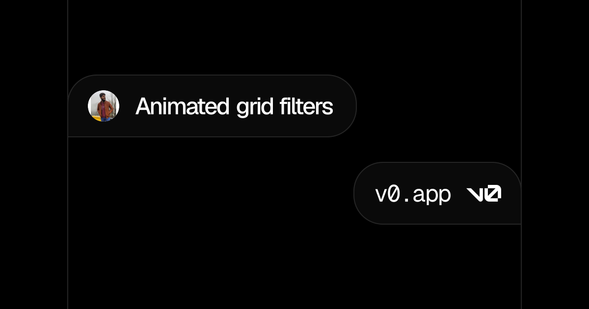 Animated grid filters – v0 by Vercel