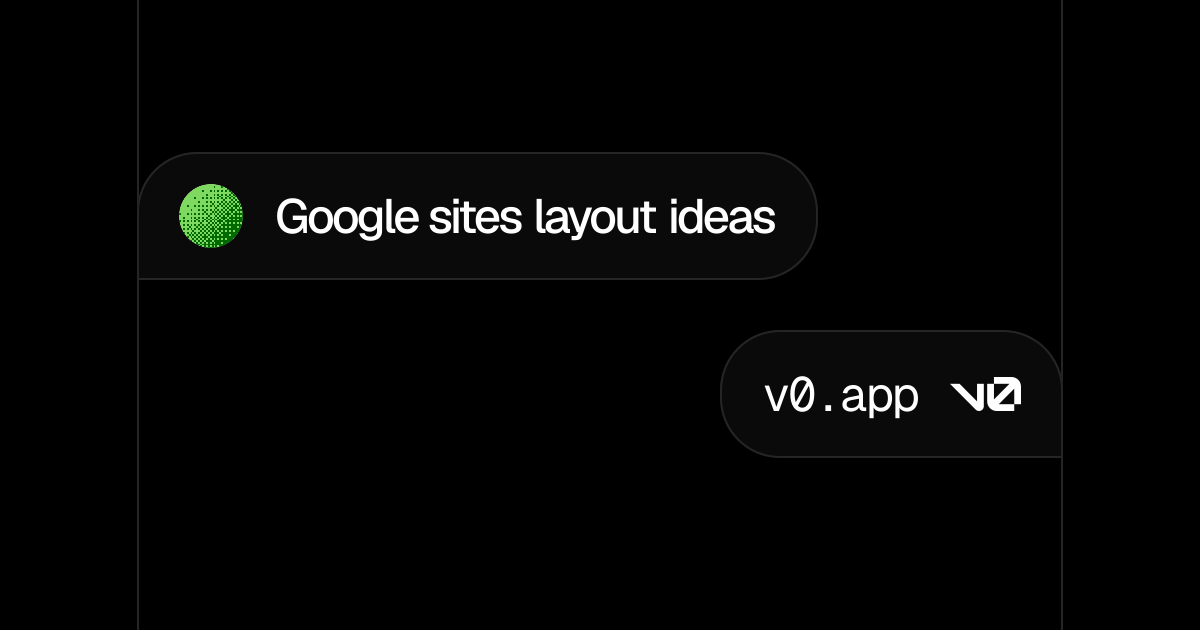 Google sites layout ideas – v0 by Vercel