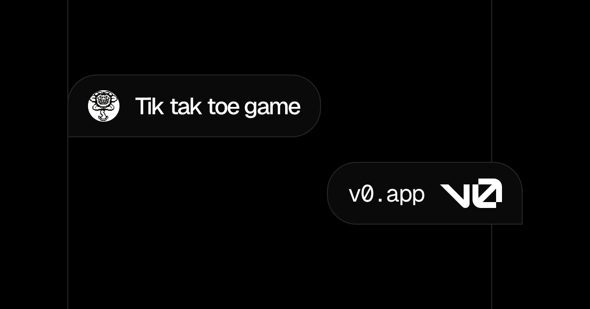 Tik tak toe game – v0 by Vercel
