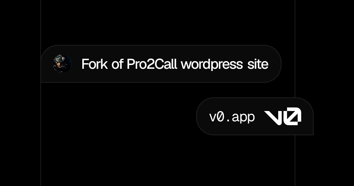 Fork of Pro2Call wordpress site – v0 by Vercel