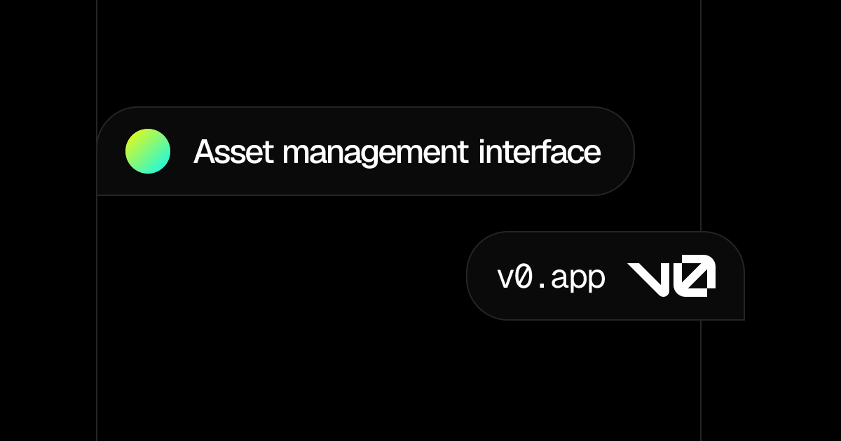 Asset management interface – v0 by Vercel