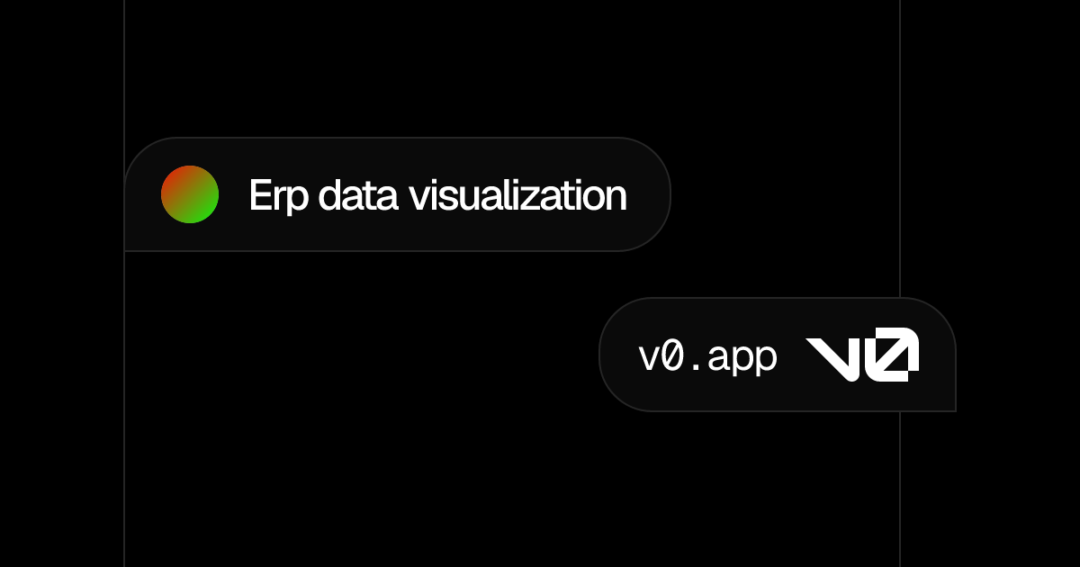 Erp data visualization – v0 by Vercel