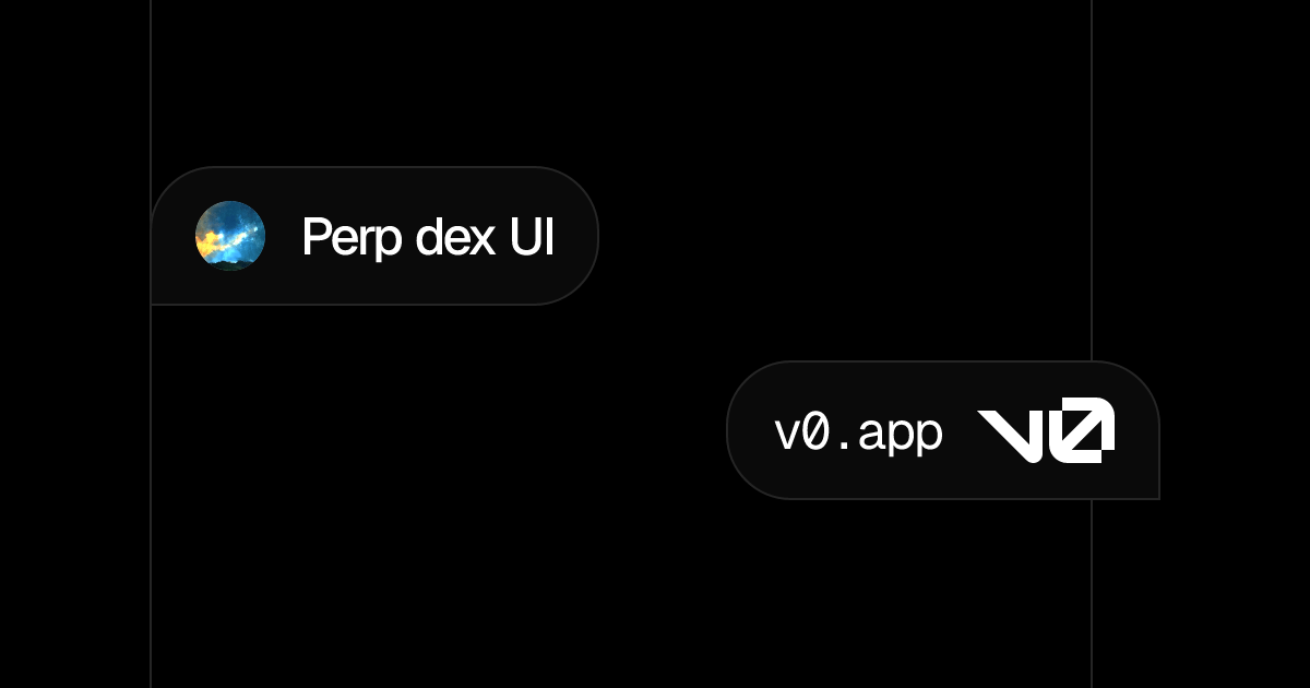 Perp dex UI – v0 by Vercel