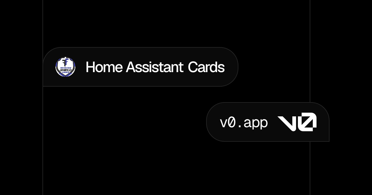 Home Assistant Cards – v0 by Vercel