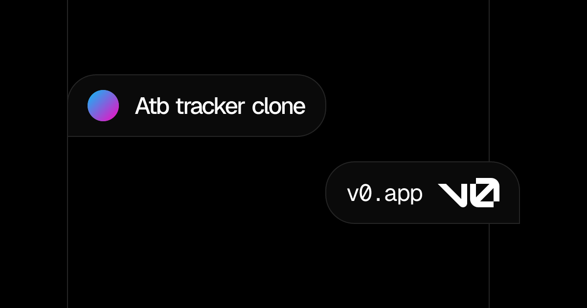 Atb tracker clone – v0 by Vercel