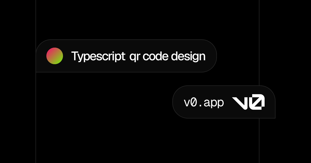 Typescript qr code design – v0 by Vercel
