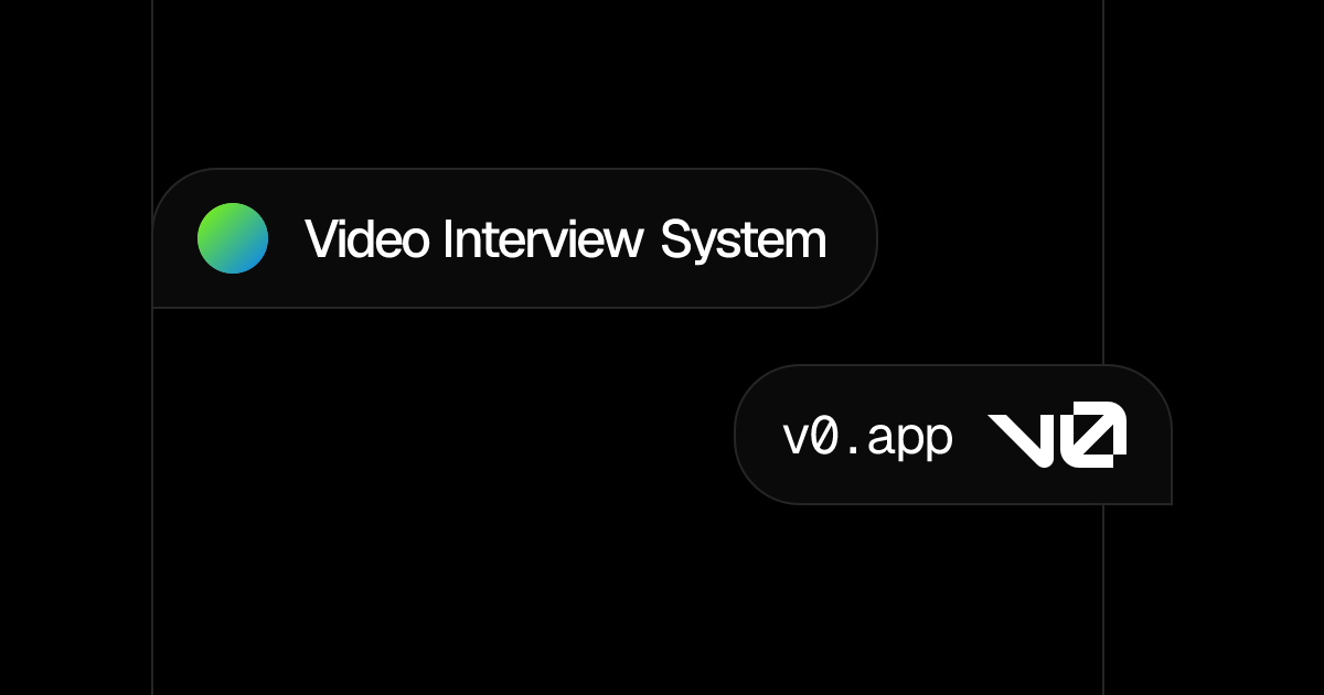 Video Interview System – v0 by Vercel