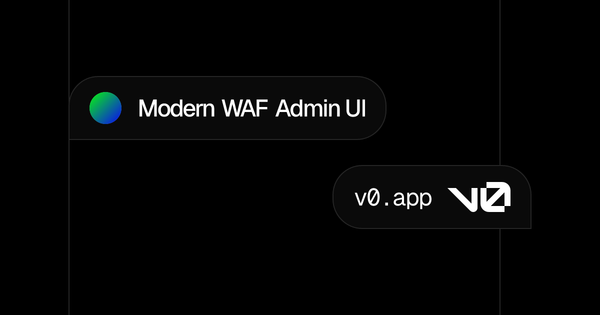 Modern WAF Admin UI – v0 by Vercel