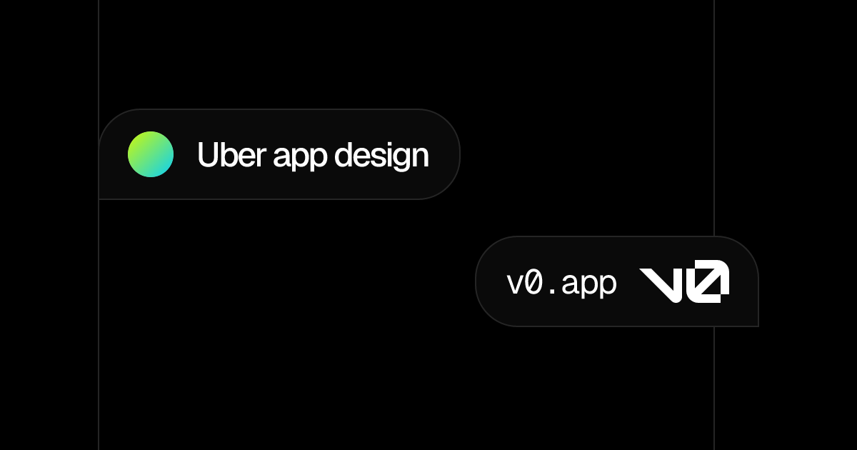 Uber app design – v0 by Vercel