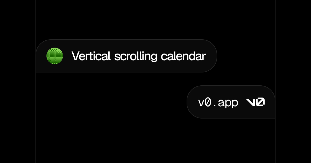 Vertical scrolling calendar – v0 by Vercel