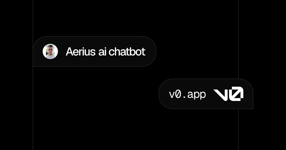 Aerius ai chatbot – v0 by Vercel