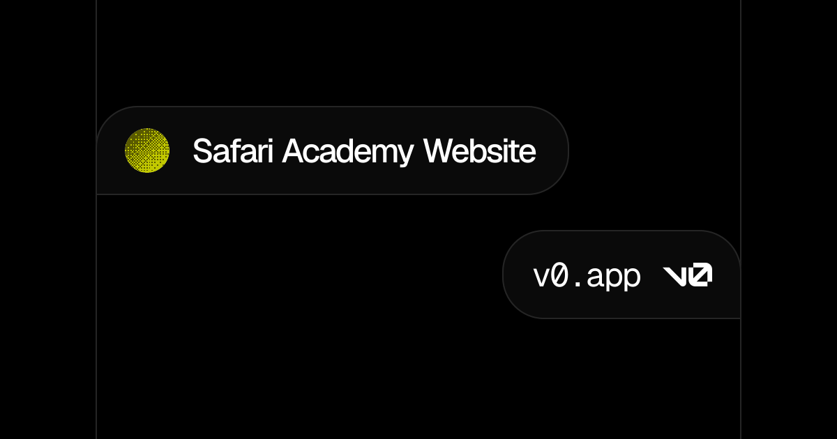 Safari Academy Website – v0 by Vercel