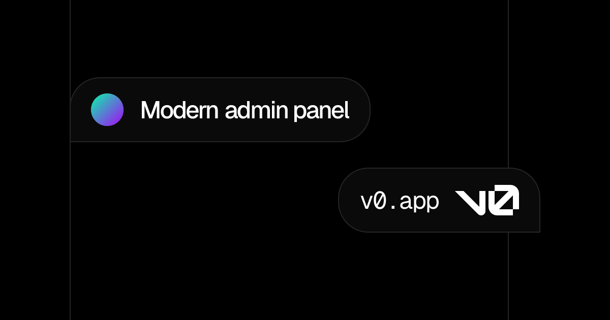 Modern admin panel – v0 by Vercel