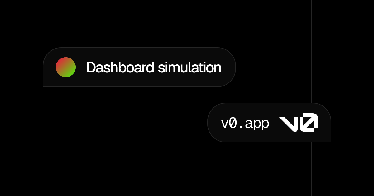 Dashboard simulation – v0 by Vercel