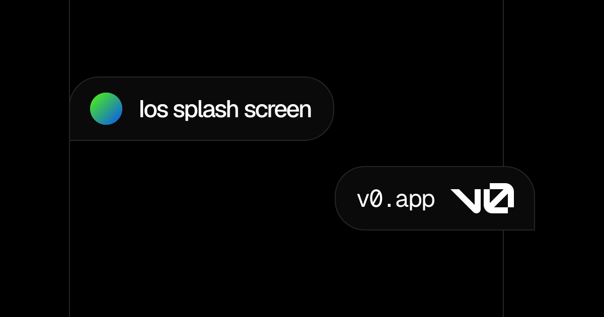 Ios splash screen – v0 by Vercel