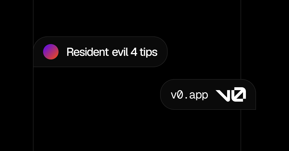 Resident evil 4 tips – v0 by Vercel