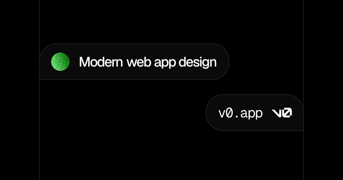 Modern web app design - v0 by Vercel