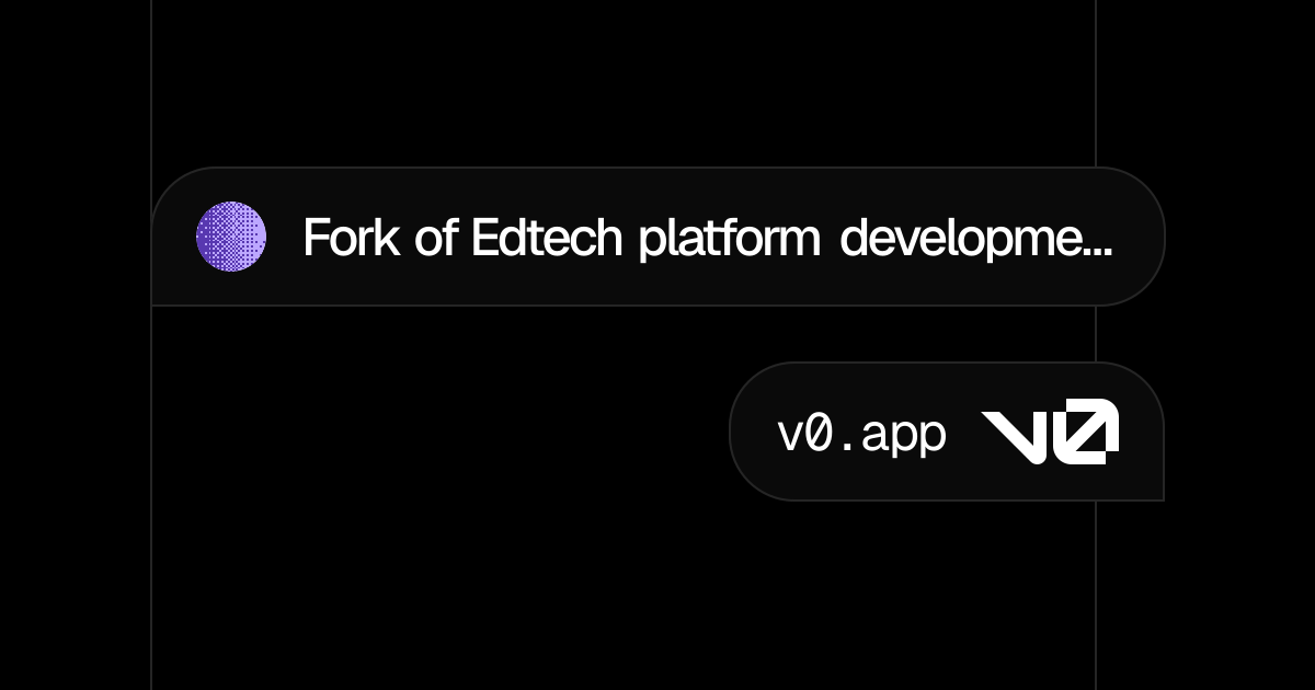 Fork of Edtech platform development – v0 by Vercel