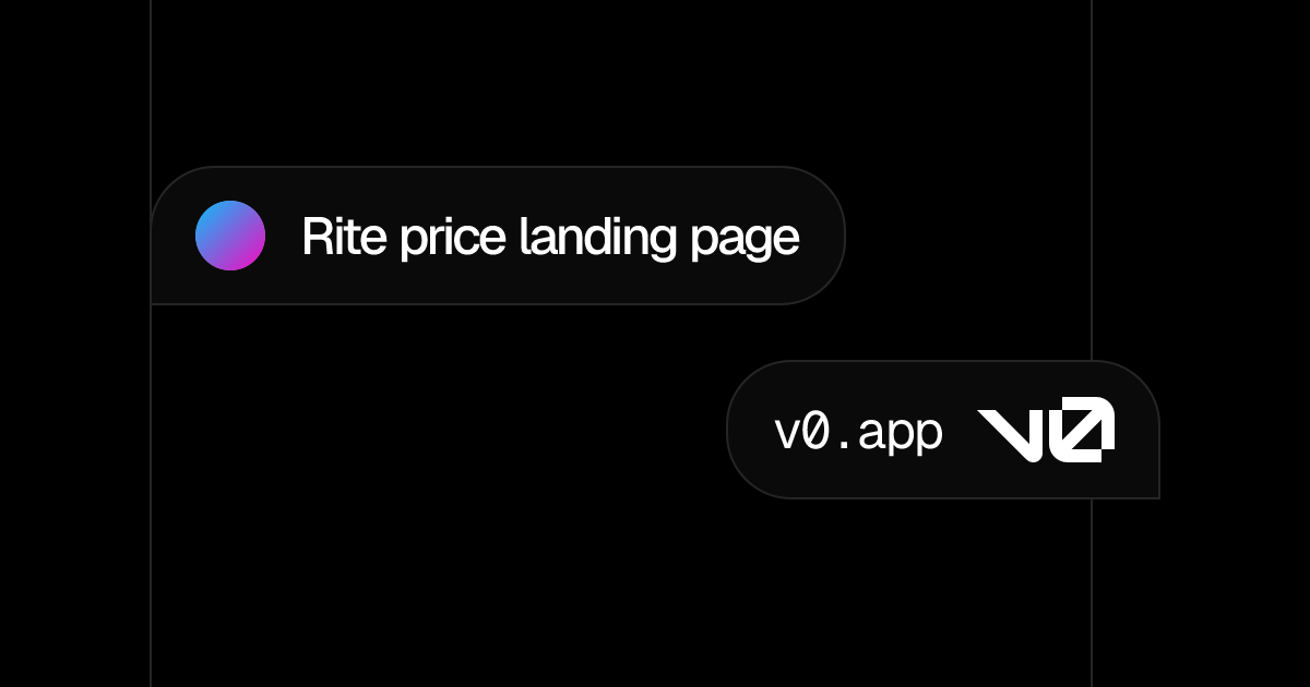 Rite price landing page – v0 by Vercel