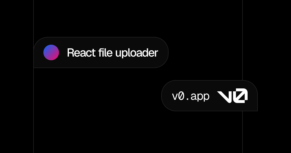 React File Uploader V0 By Vercel