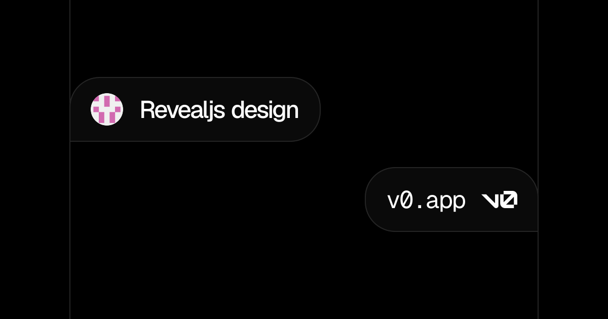 Revealjs Design V0 By Vercel 0204