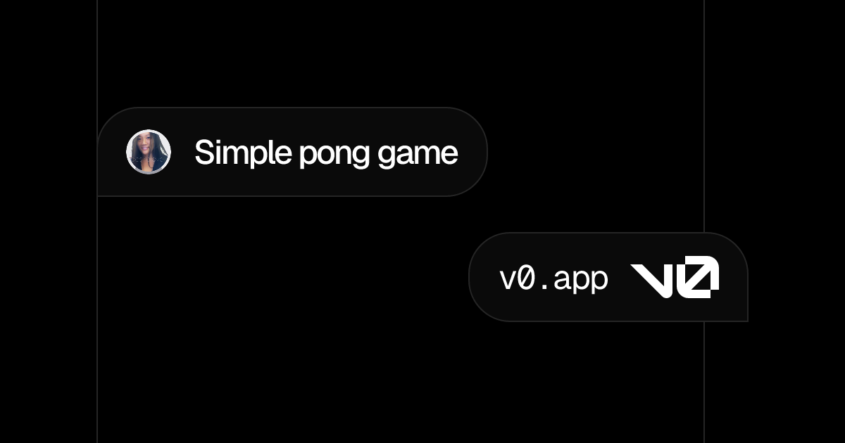 Simple pong game – v0 by Vercel