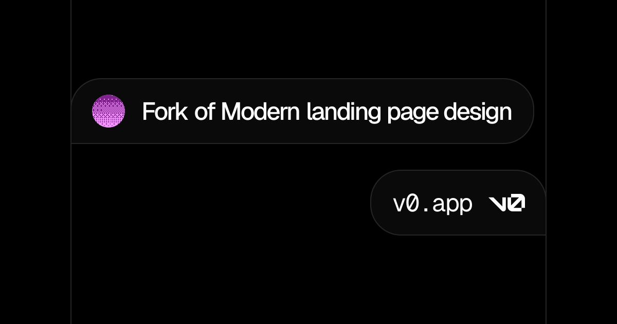 Fork of Modern landing page design – v0 by Vercel