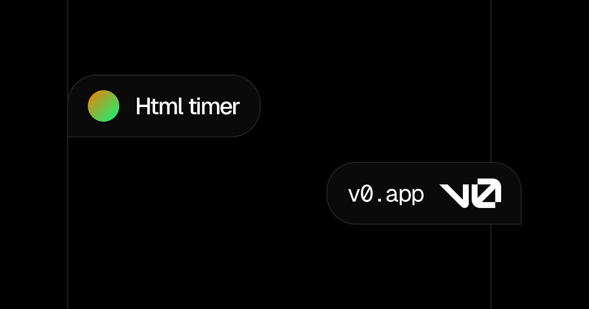 Html timer – v0 by Vercel