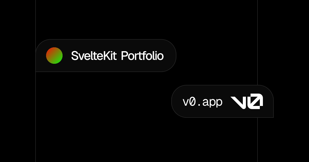 SvelteKit Portfolio – v0 by Vercel