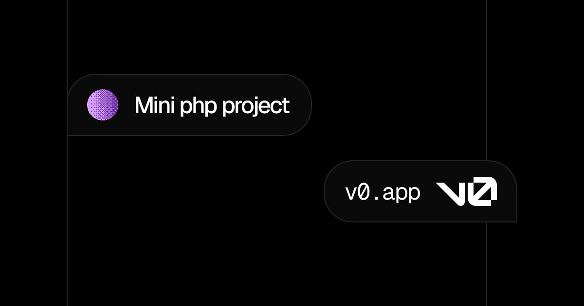 Mini php project – v0 by Vercel