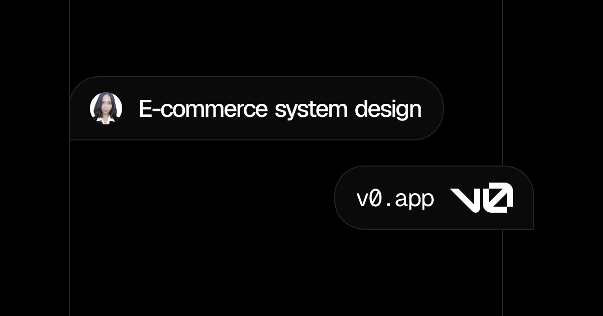 E-commerce system design – v0 by Vercel