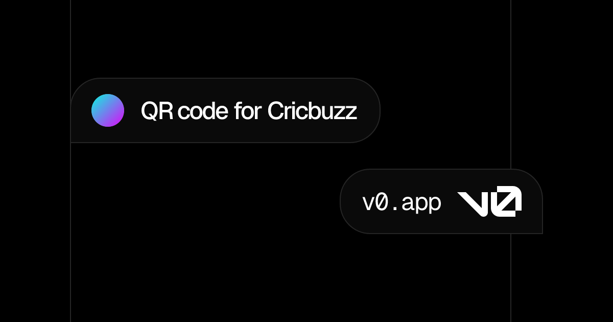 QR code for Cricbuzz – v0 by Vercel
