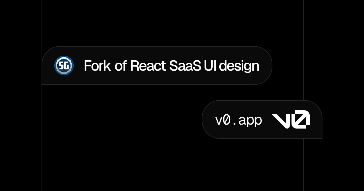 Fork of React SaaS UI design – v0 by Vercel