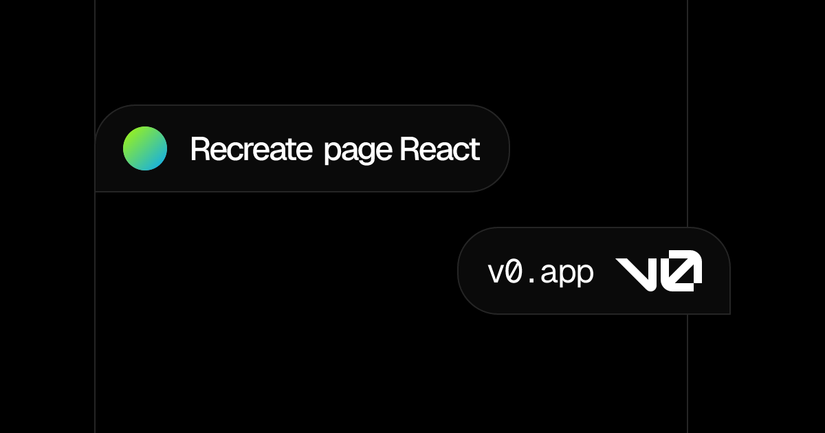 Recreate page React – v0 by Vercel