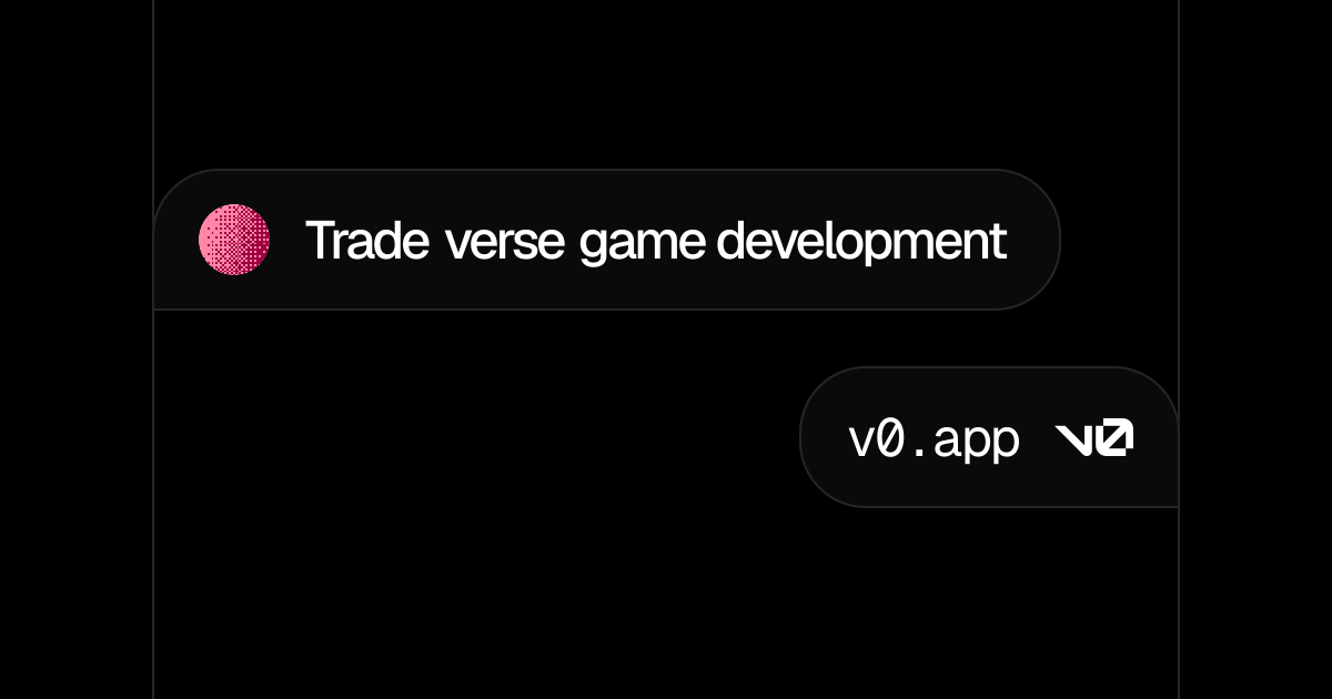Trade verse game development – v0 by Vercel