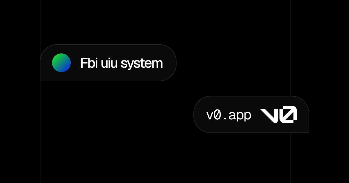 Fbi uiu system – v0 by Vercel