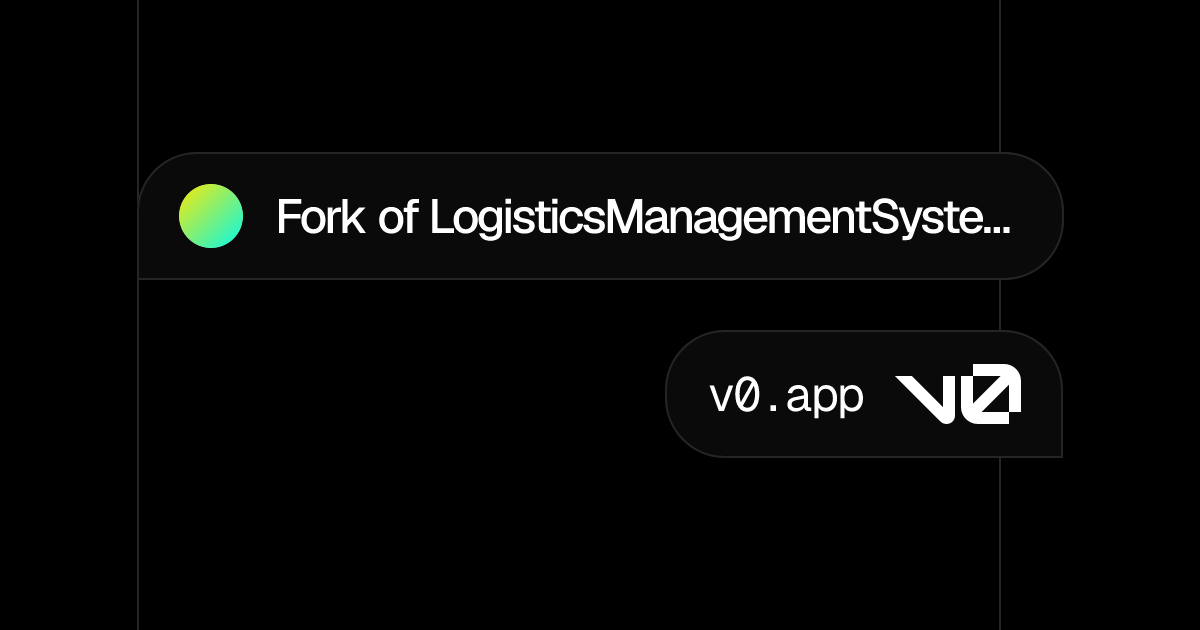 Fork of LogisticsManagementSystem – v0 by Vercel