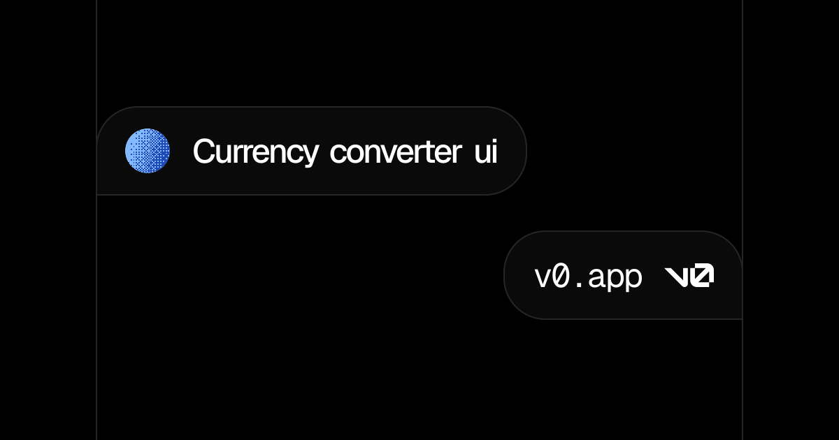 Currency converter ui – v0 by Vercel
