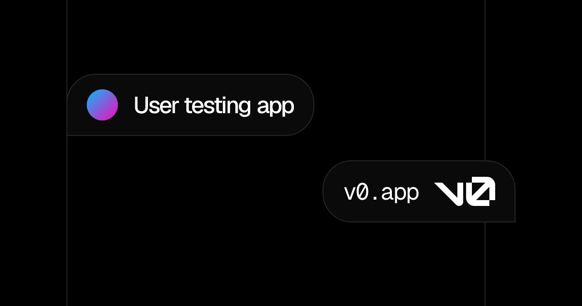 User testing app – v0 by Vercel