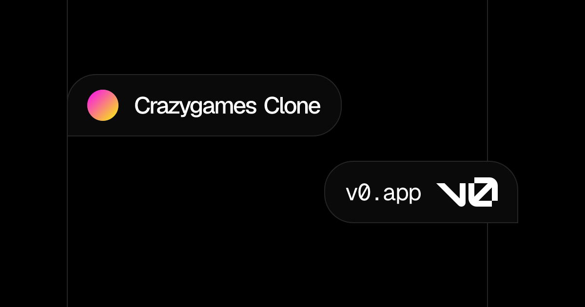 Crazygames Clone – v0 by Vercel