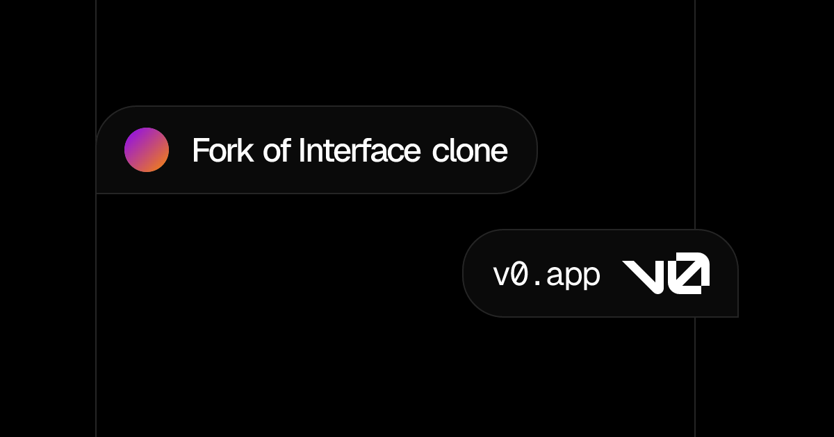 Fork of Interface clone – v0 by Vercel