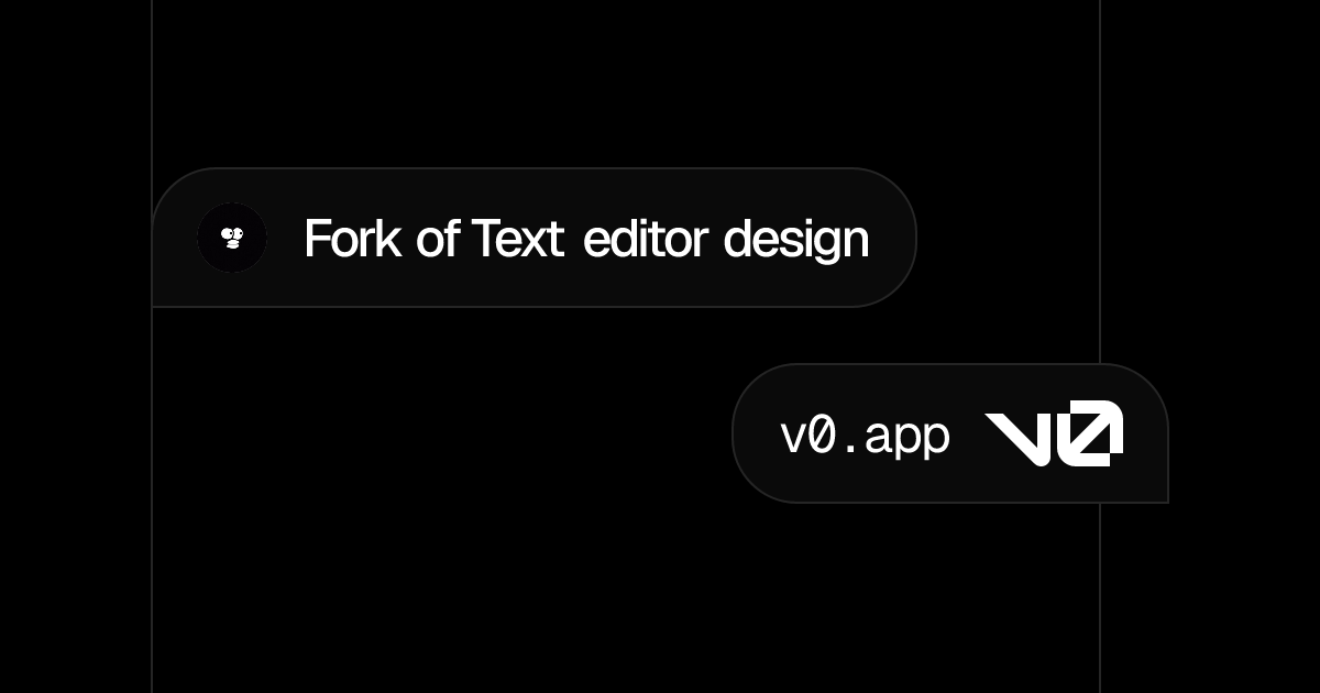 Fork of Text editor design – v0 by Vercel
