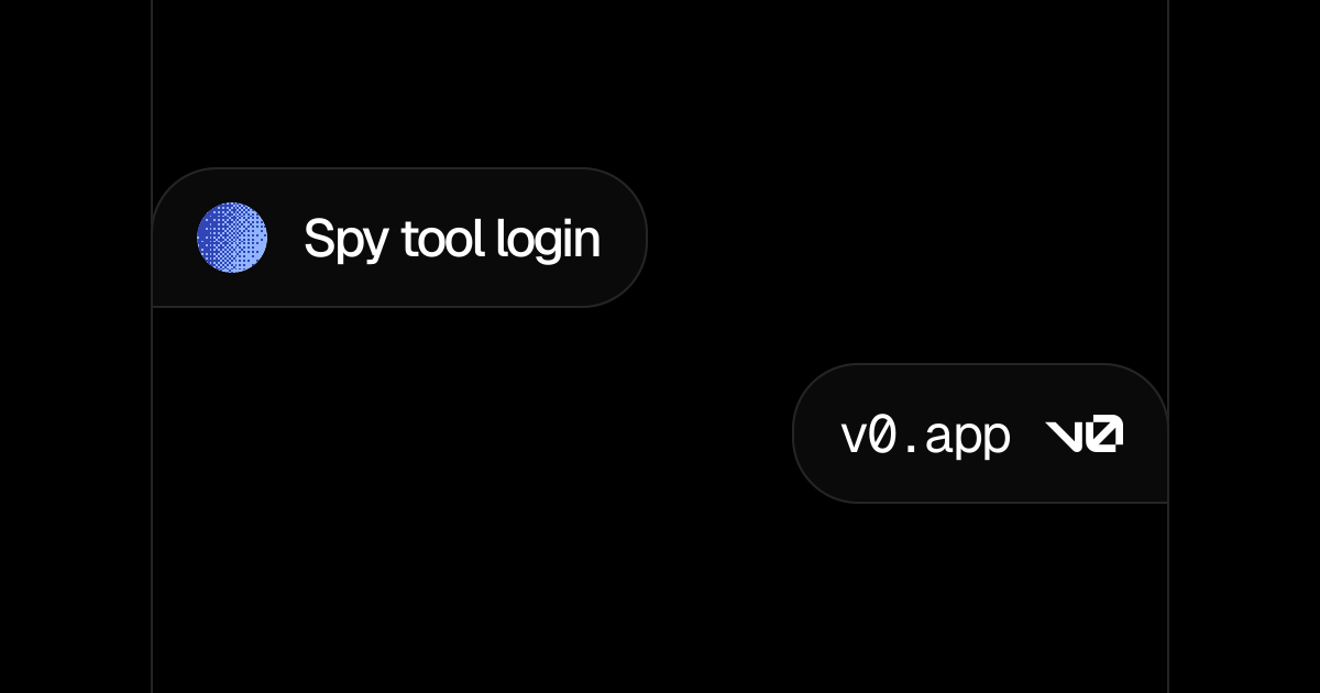 Spy tool login – v0 by Vercel