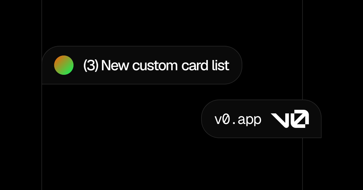 (3) New custom card list – v0 by Vercel