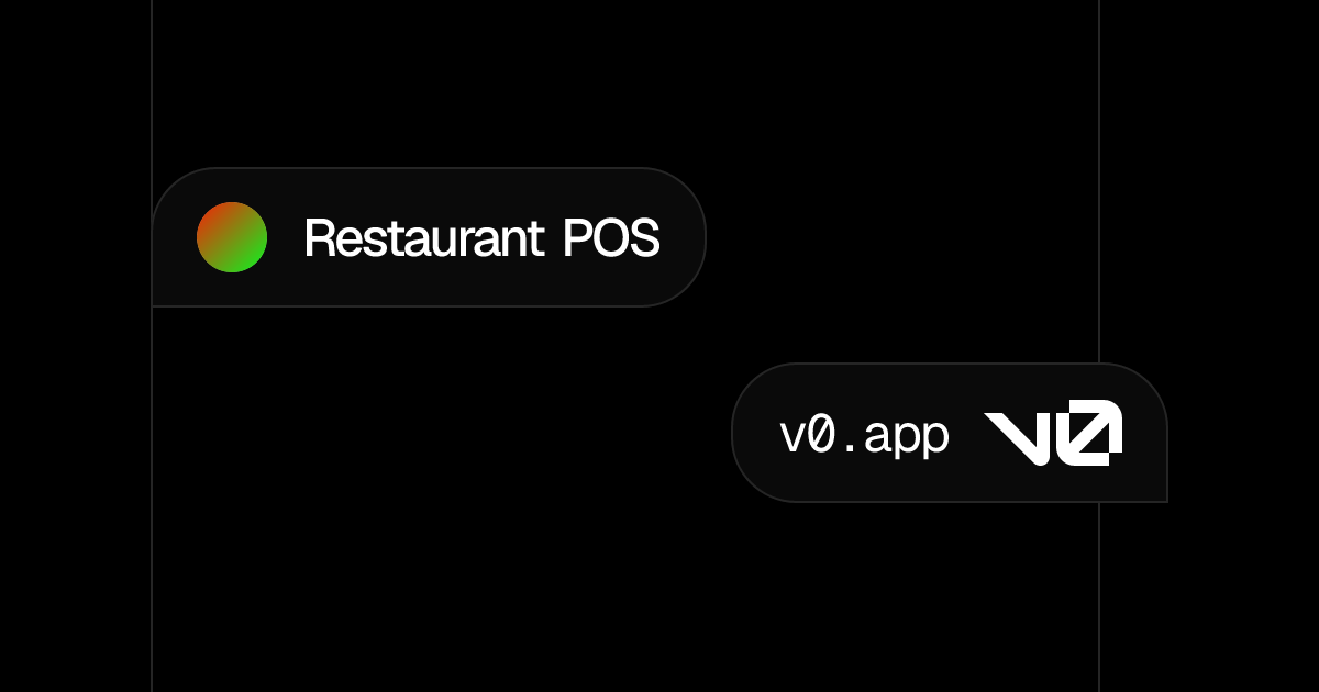 Restaurant POS – v0 by Vercel