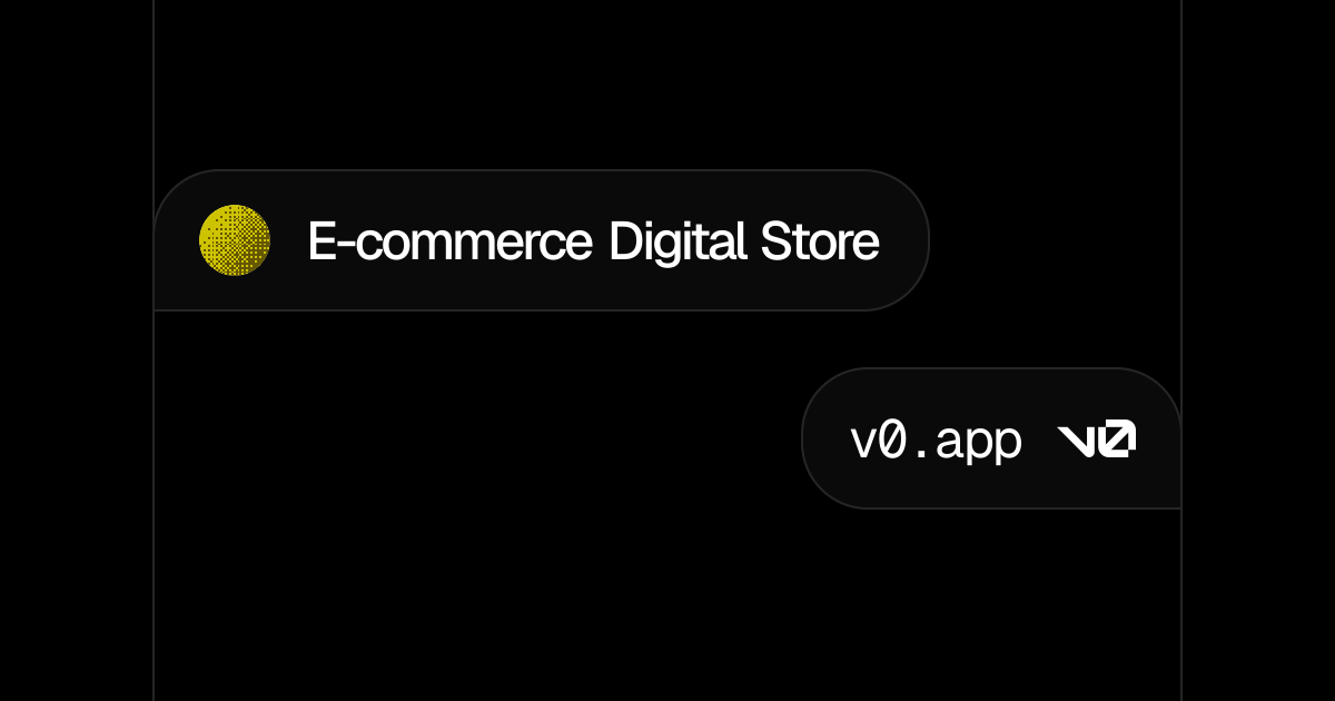 E-commerce Digital Store – v0 by Vercel