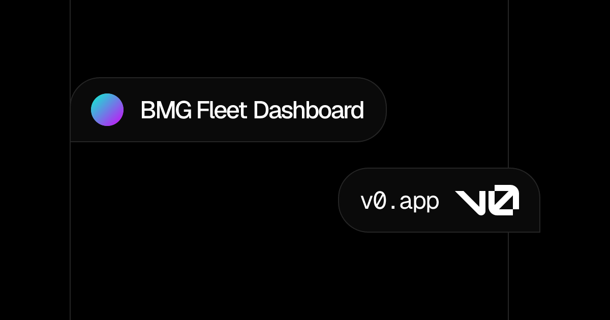 BMG Fleet Dashboard – v0 by Vercel