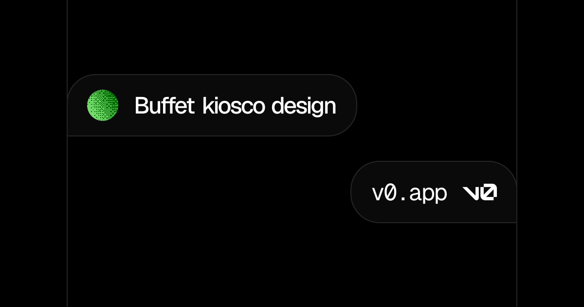 Buffet kiosco design – v0 by Vercel